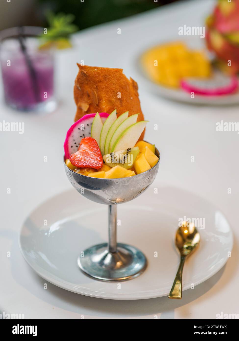 Tropical Paradise sorbet with grapefruit, mango, passion fruit ...