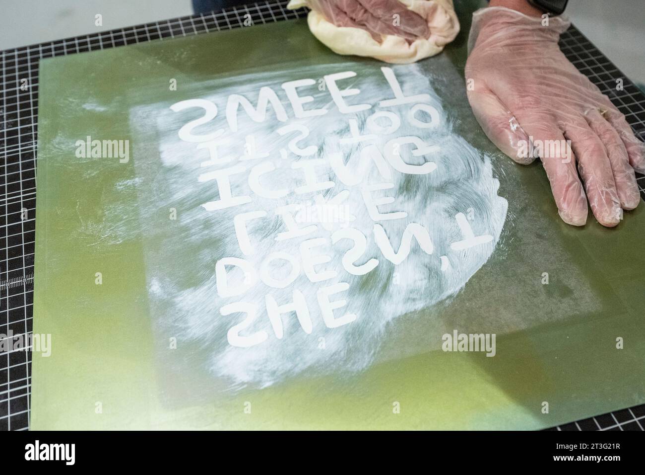 London, UK. 25 October 2023. Contemporary artist and printmaker Janet ...