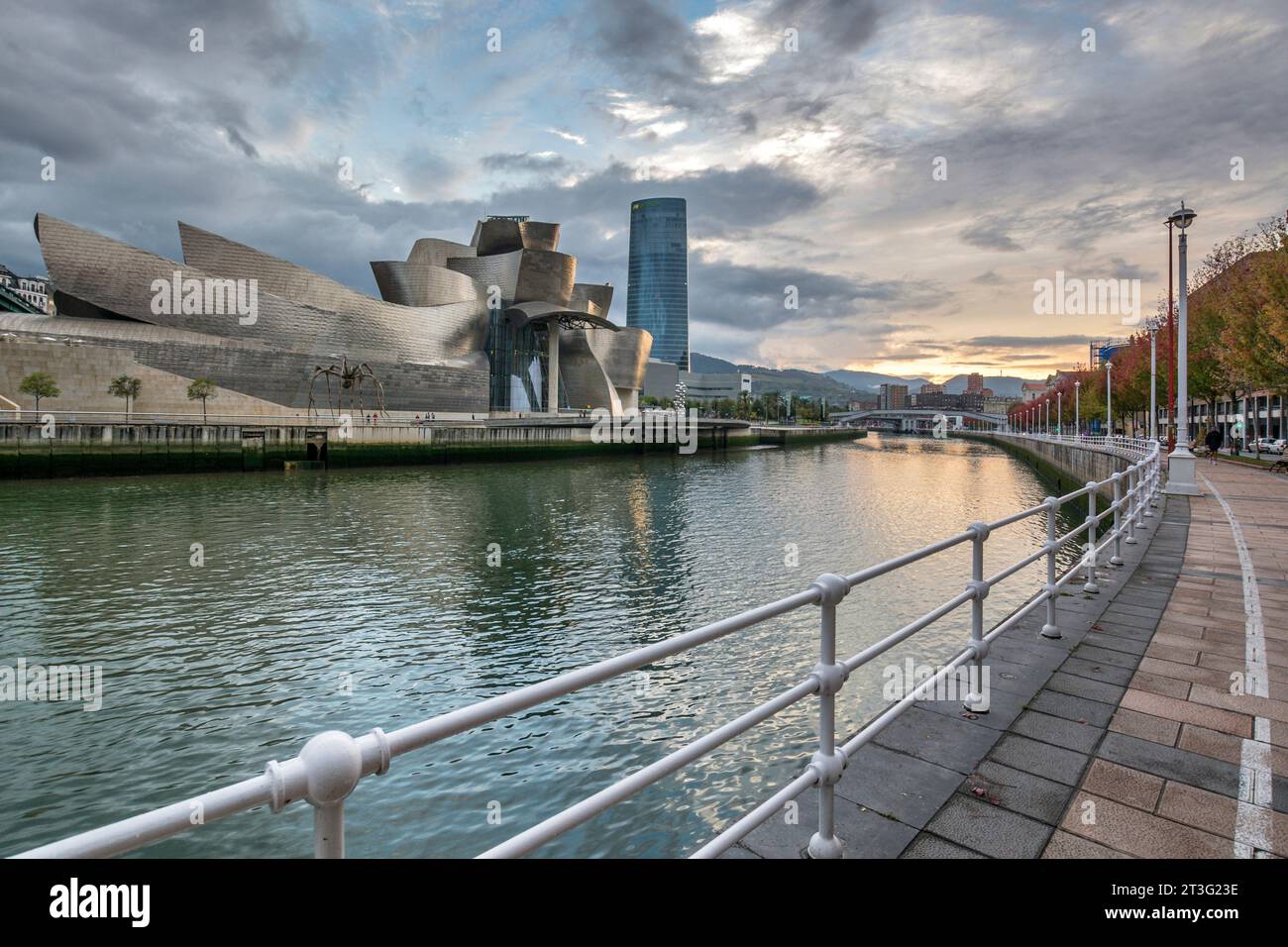 The Guggenheim Museum Bilbao in Bilbao in Basque Country, Spain Stock ...