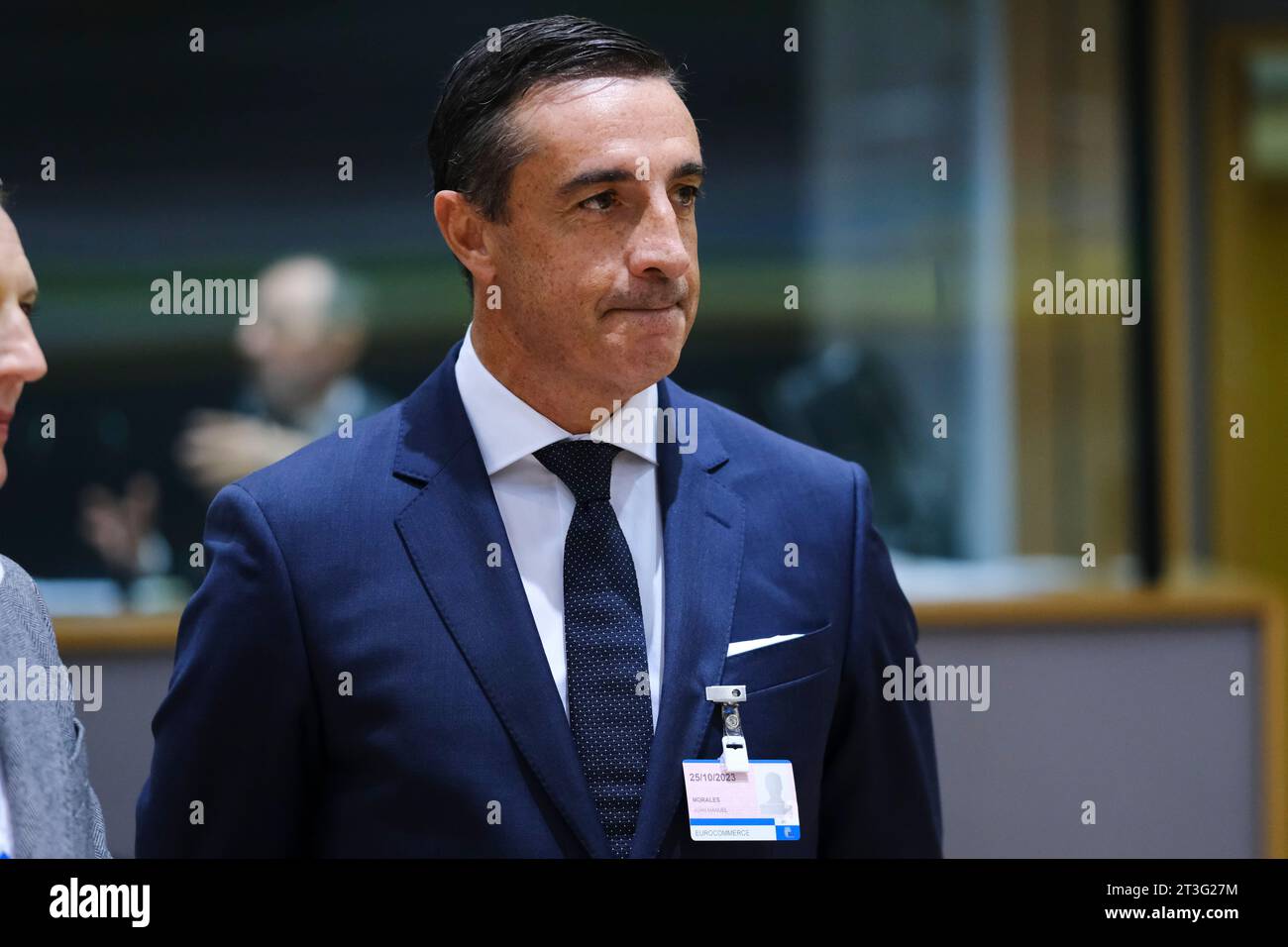 Brussels, Belgium. 25th Oct, 2023. Juan Manuel Morales, arrives to ...