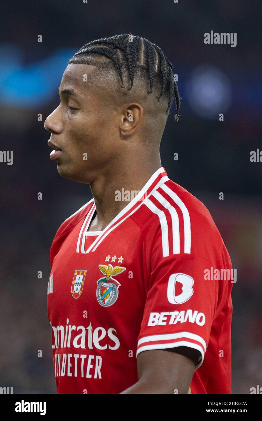 October 24, 2023. Lisbon, Portugal. Benfica's forward from Brazil David ...