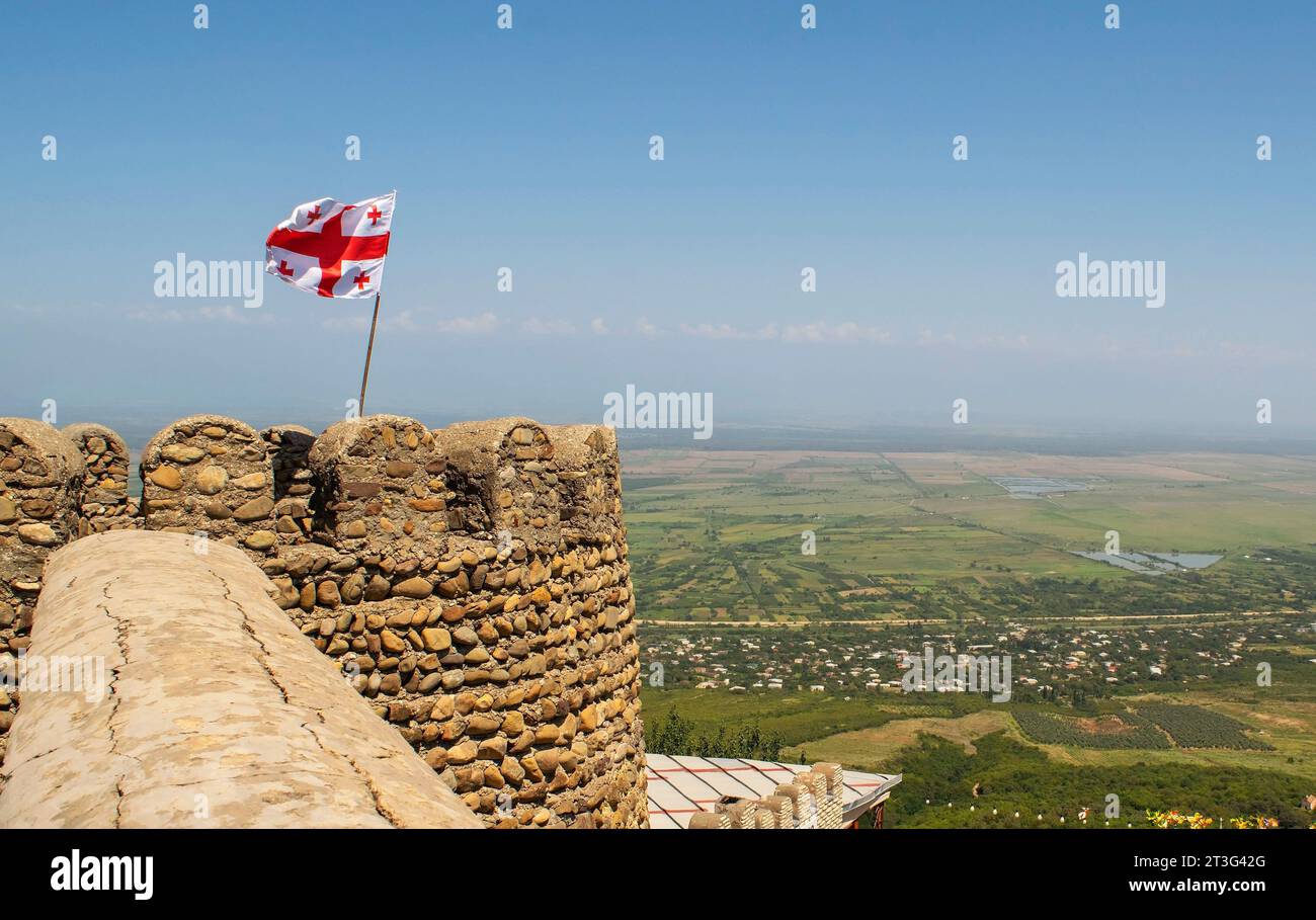 Sighnagli, Georgia. Overview of Kakheti wine producing province from ...