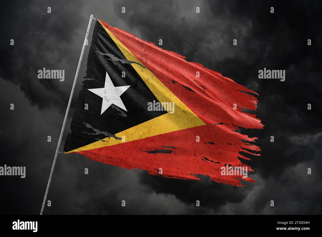 Timor leste torn flag hi-res stock photography and images - Alamy