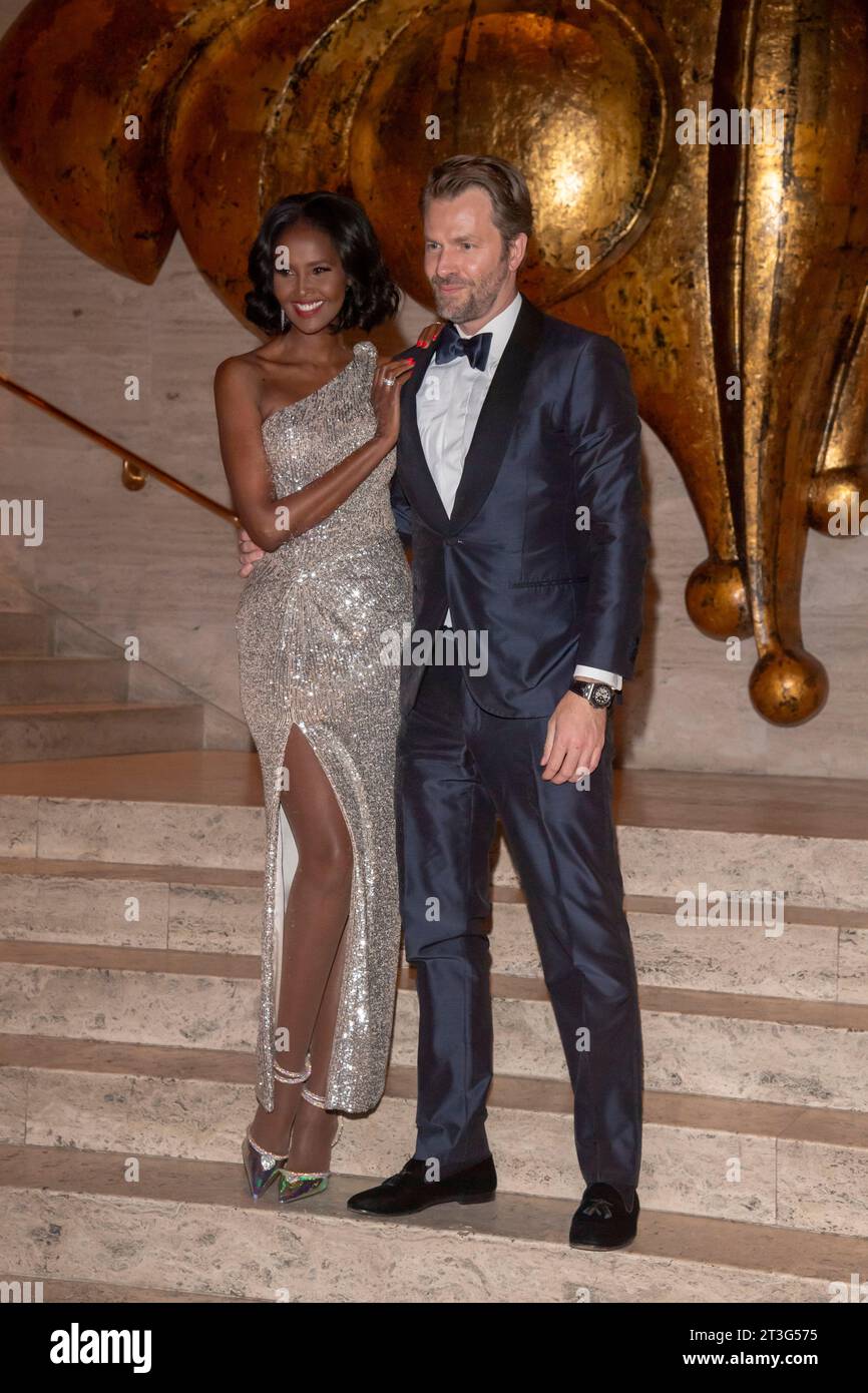 New York, United States. 24th Oct, 2023. Ubah Hassan and Oliver ...