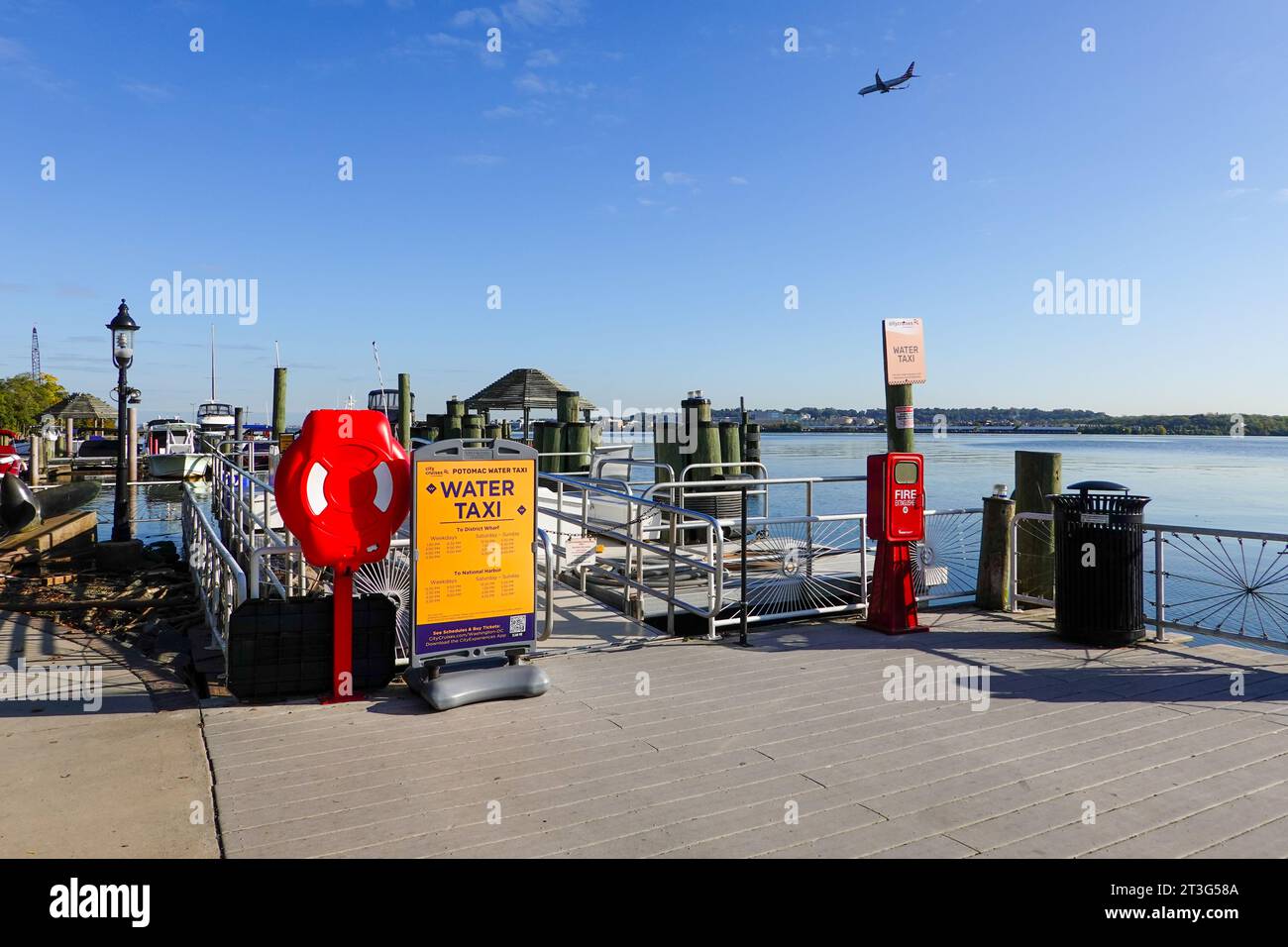 Ramp to travel by water taxi in Alexandria, Virginia, on the Potomac ...