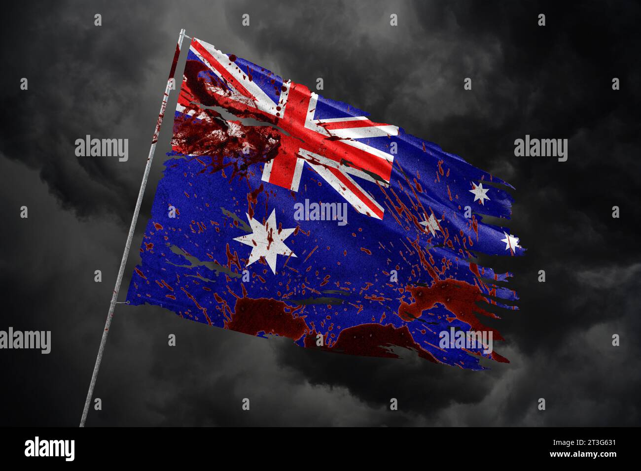 Flag of australia torn hi-res stock photography and images - Alamy