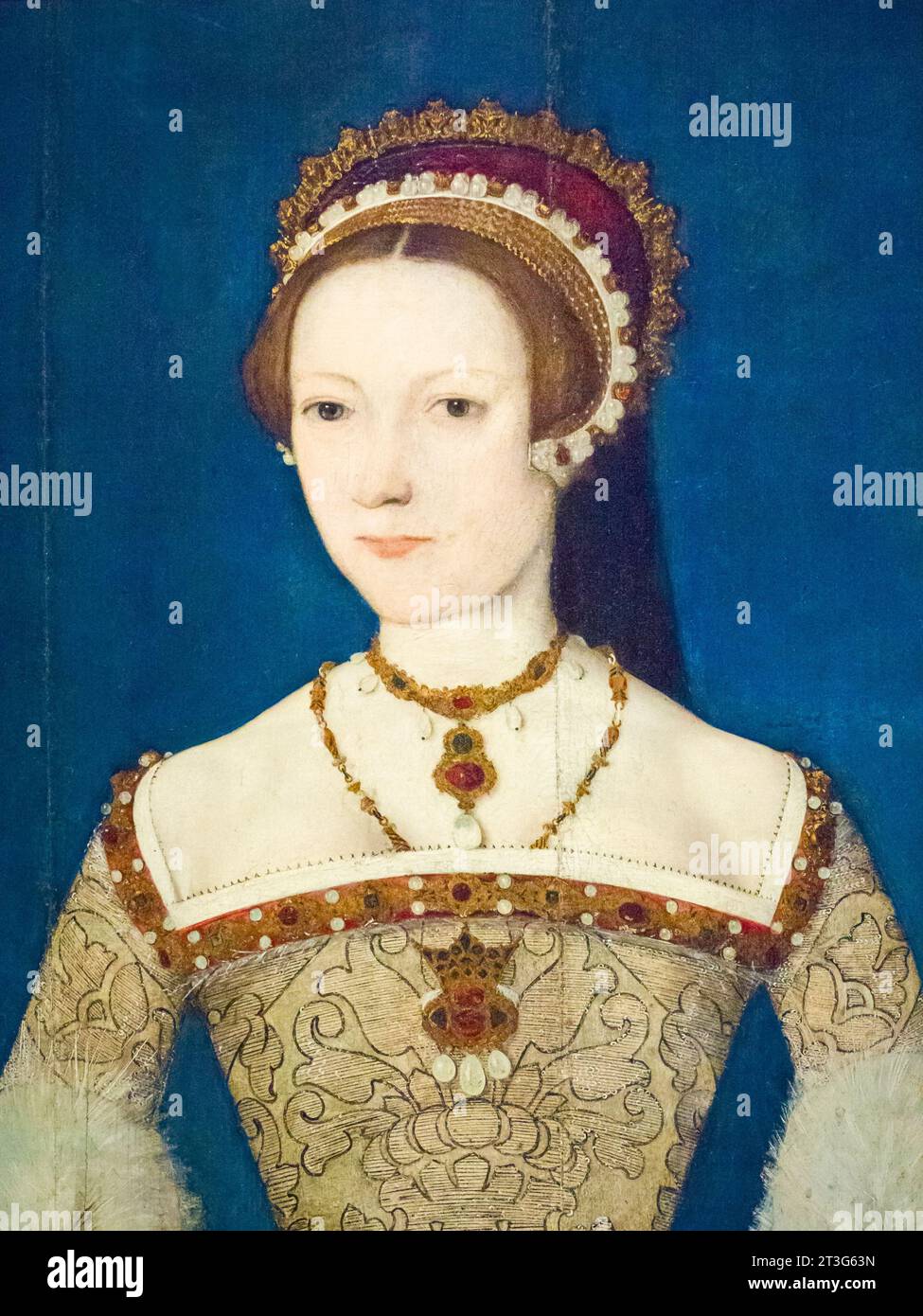 Catherine Parr, attributed to master John, detail Stock Photo - Alamy
