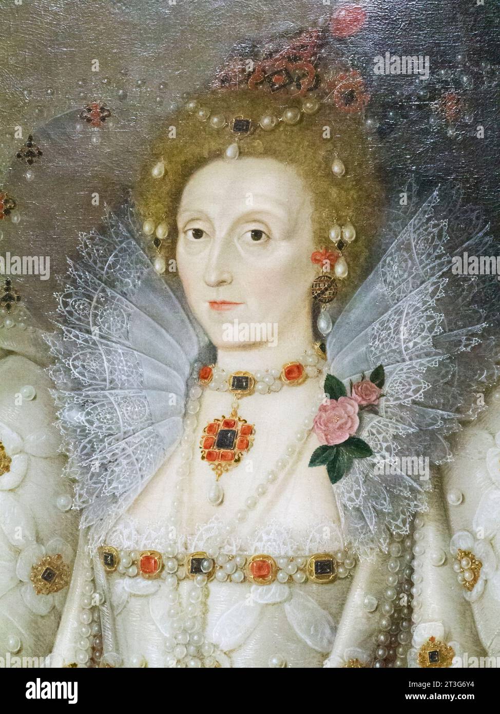 Elizabeth I, the Ditchley portrait, detail, Marcus Gheeraerts the ...