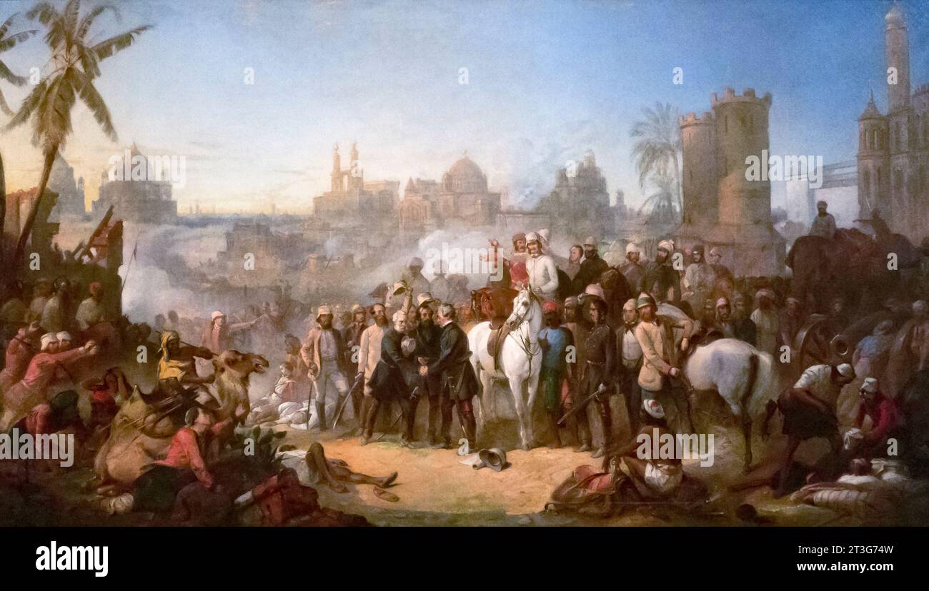 The relief of Lucknow, 1857, by Thomas Jones Barker Stock Photo - Alamy