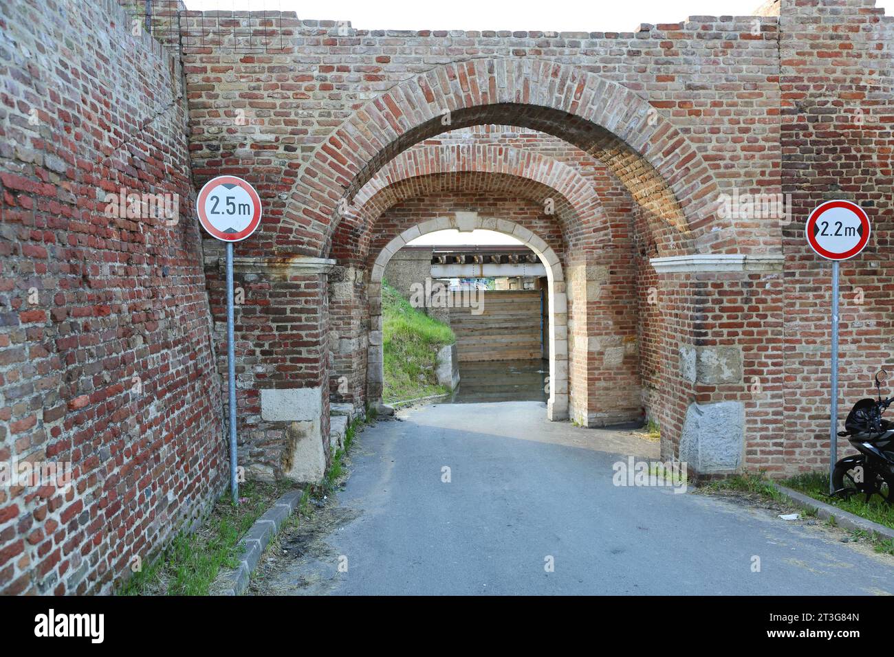 Plank Boards Gate Under Pass Flood Protection Road Safety Stock Photo ...
