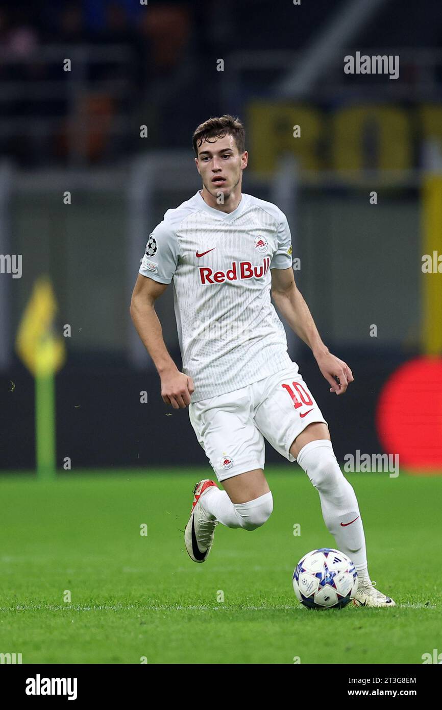 Luka Sucic of Fc Salzburg in action during the Uefa Champions League ...
