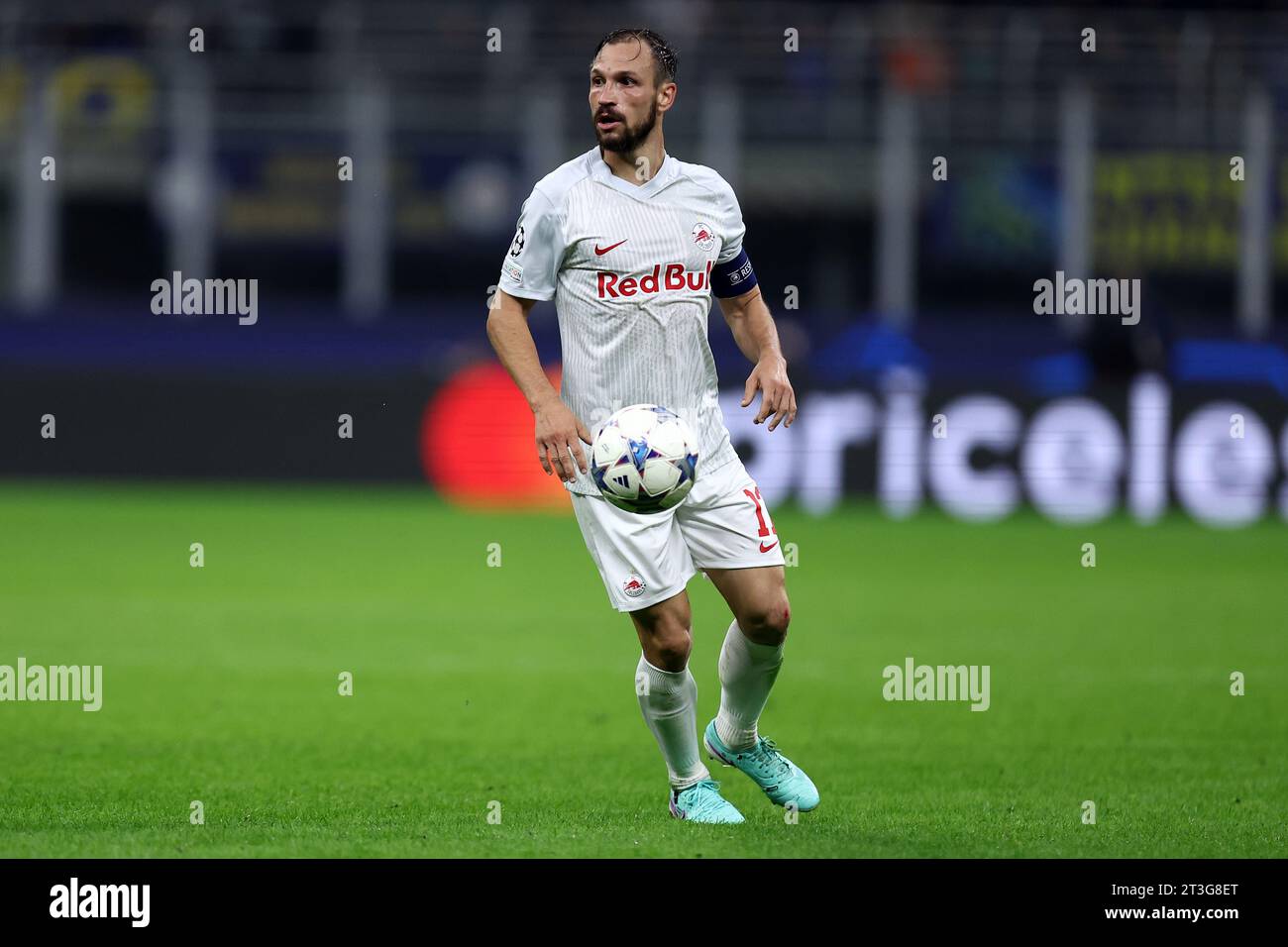 Andreas Ulmer of Fc Salzburg in action during the Uefa Champions League ...