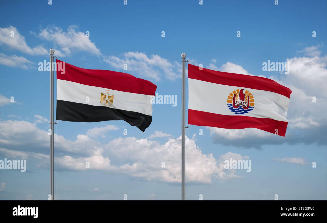 Egypt french polynesia flag hi-res stock photography and images - Alamy