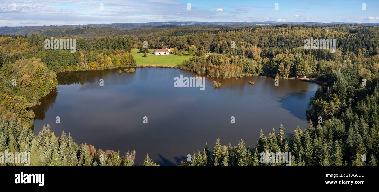 France, Haute Saône, Mélisey, thousand ponds, Marceline pond panoramic ...
