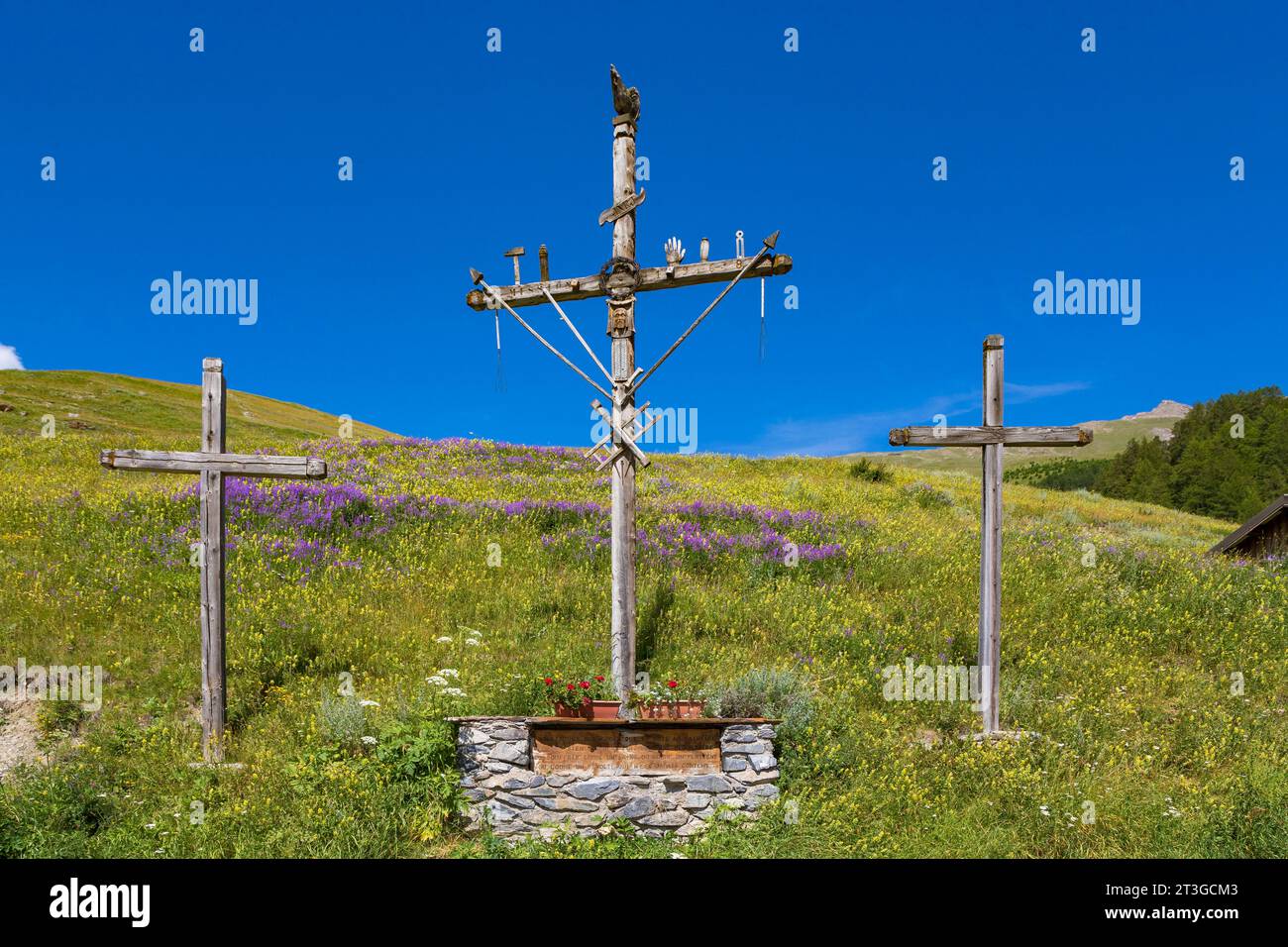France, Hautes Alpes, Queyras Regional Natural Park, Saint Veran ...