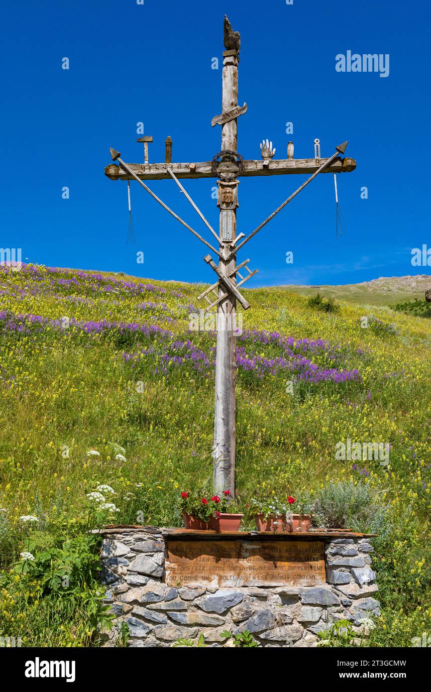 France, Hautes Alpes, Queyras Regional Natural Park, Saint Veran ...