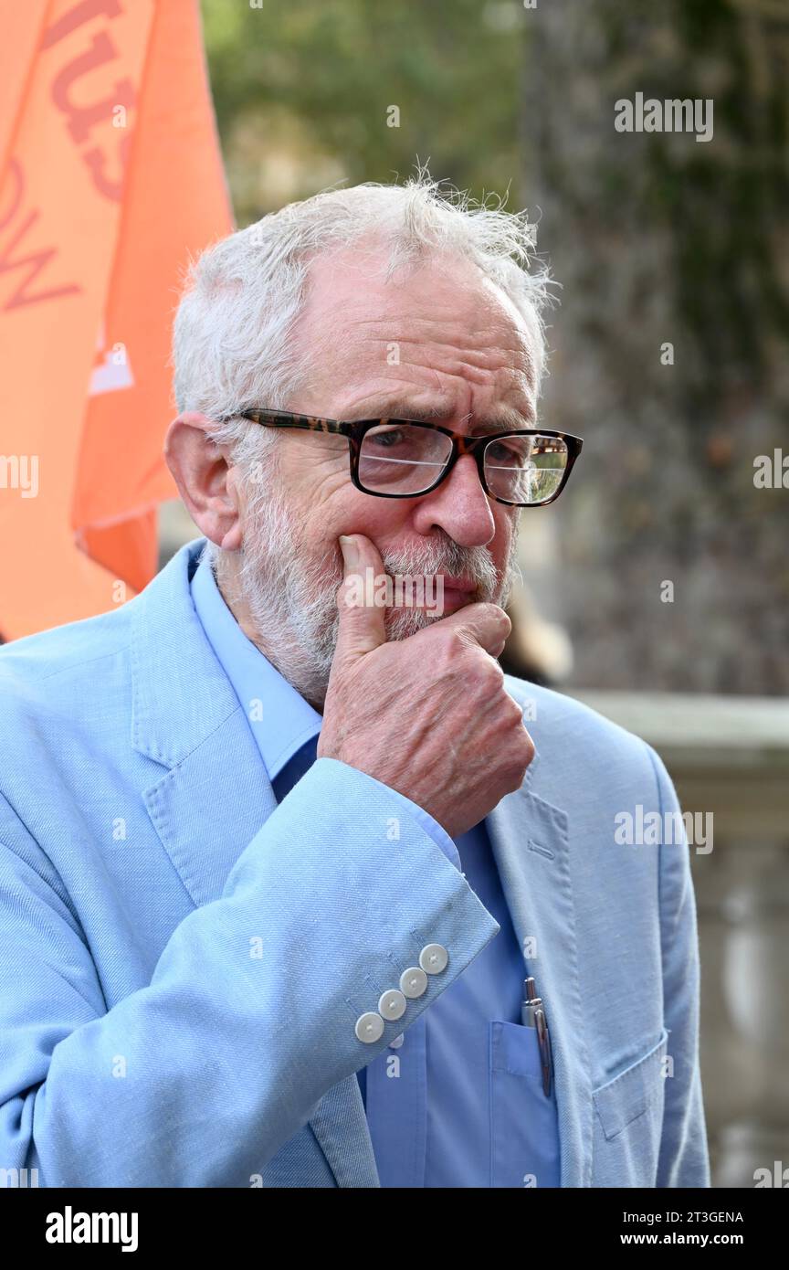 London, UK. Former Labour Leader Jeremy Corbyn joined Palestinian ...
