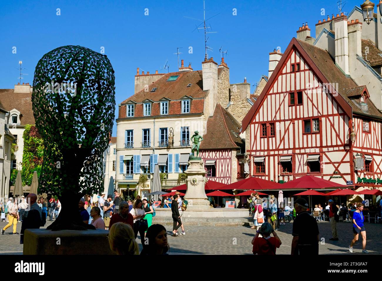 France, Cote d'Or, Dijon, area listed as World Heritage by UNESCO ...