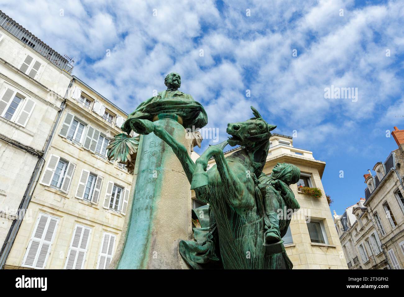 France, Charente Maritime, La Rochelle, bronze bust of the orientalist ...
