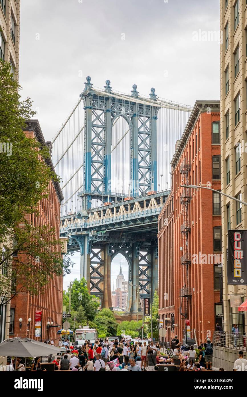 United States, New York State, Manhattan, The Manhattan bridge and the ...