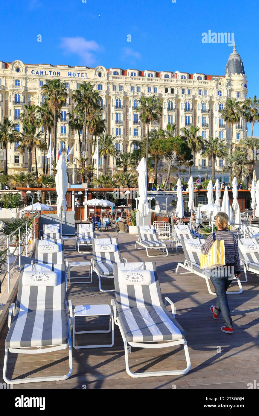 France, Alpes Maritimes, Cannes, Croisette, Hotel Carlton (historic ...