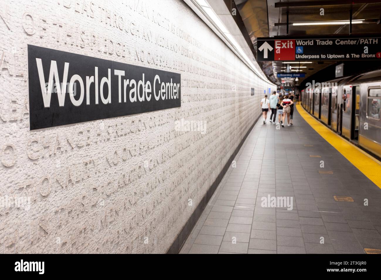 United States, New York State, Manhattan, Inside the New York subway at ...