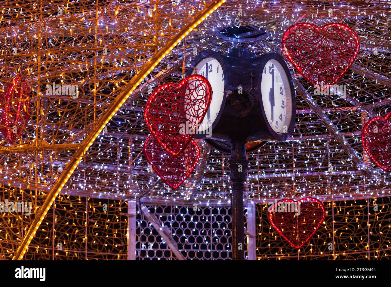 France, Var, Saint Raphaël, place Sadi Carnot, Christmas decoration by ...
