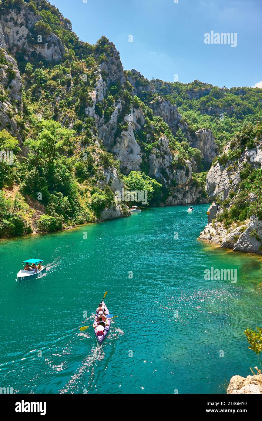 Gorges du Verdon in Haute Provence with the River Verdon and Lac Sainte ...