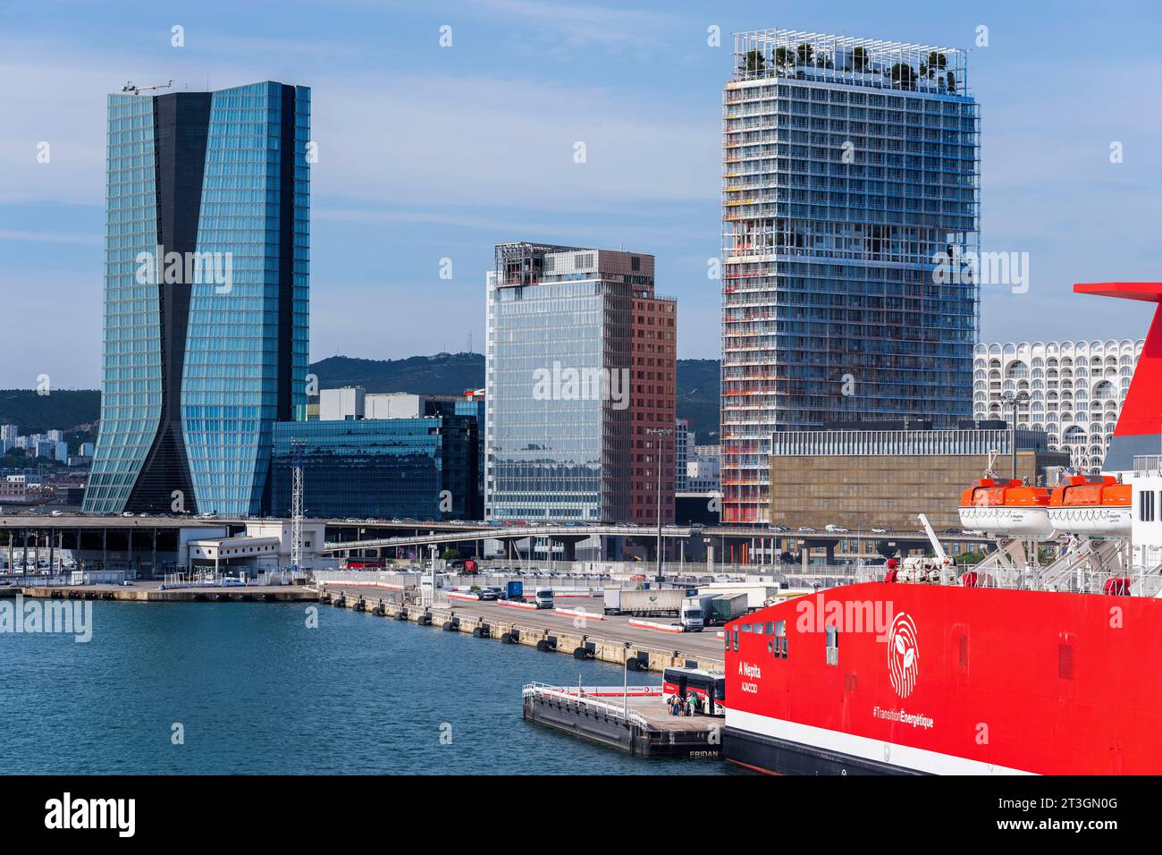 France, Bouches du Rhone, Marseille, Euromediterranee zone, Grand Port ...