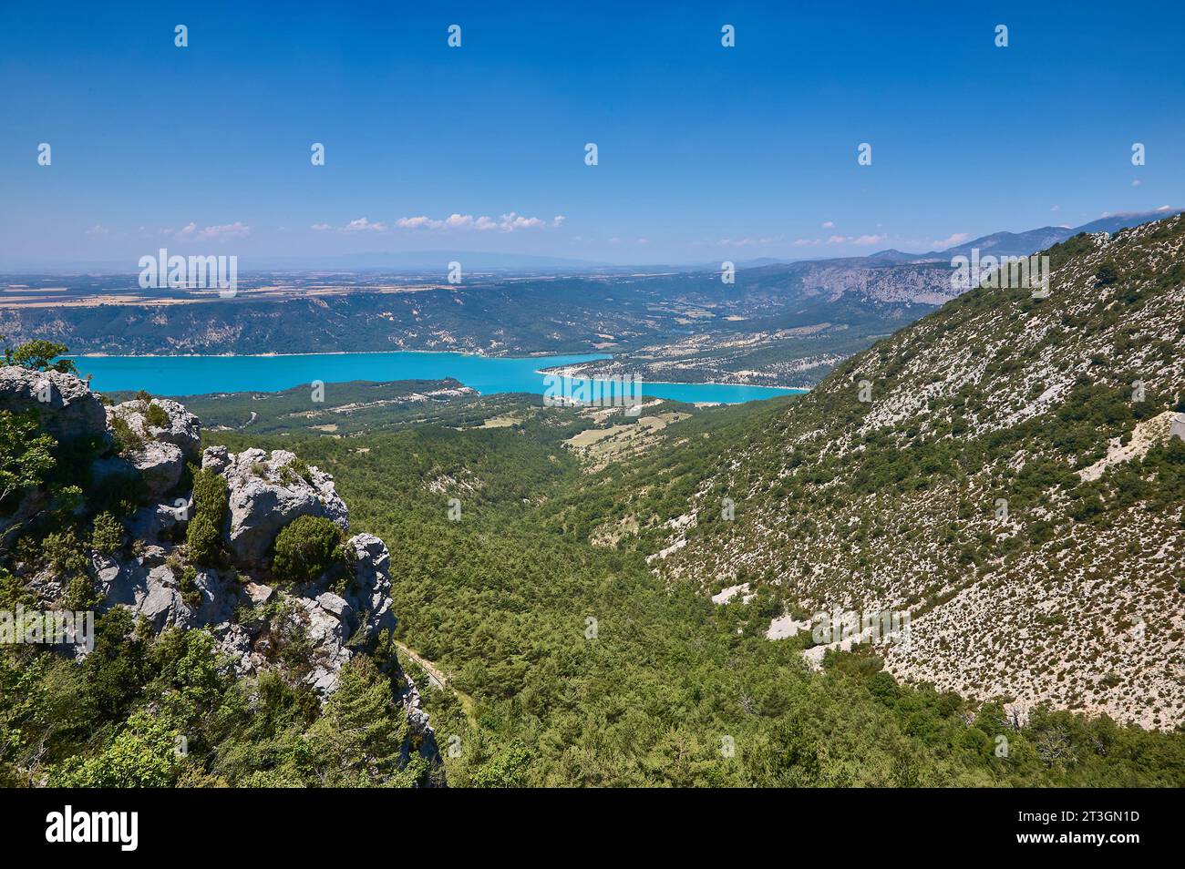 Gorges du Verdon in Haute Provence with the River Verdon and Lac Sainte ...