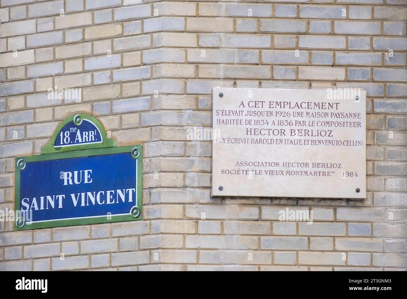 France, Paris, Montmartre hill, rue Saint Vincent, house of Hector ...