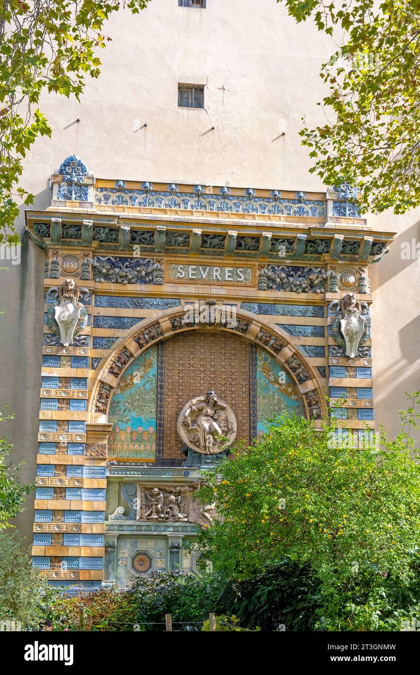 France, Paris, Saint Germain des Pres, Art Nouveau portal of the Seves ...