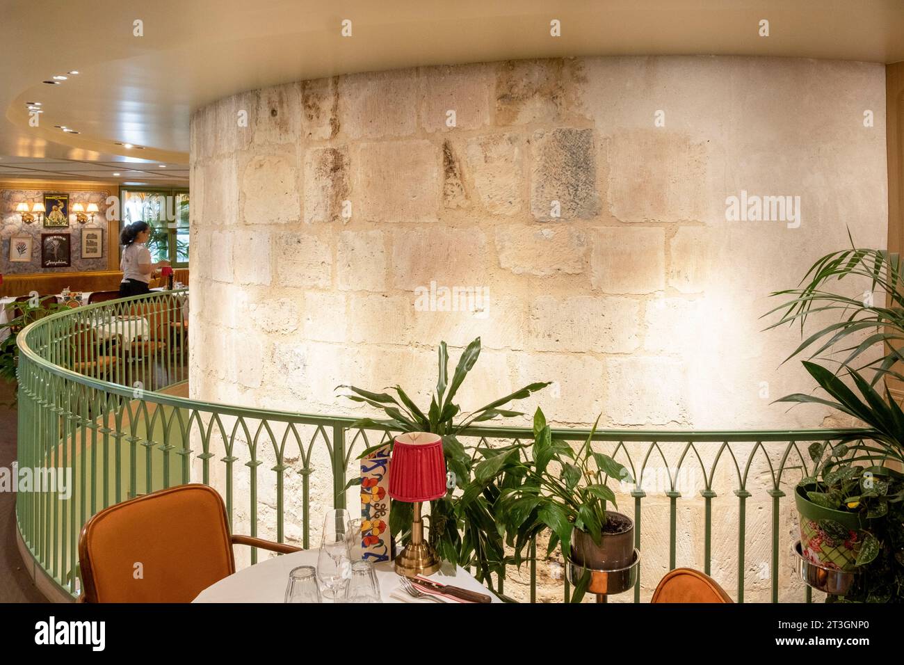 France, Paris, Saint Germain des Pres, inside the Brasserie des Pres ...