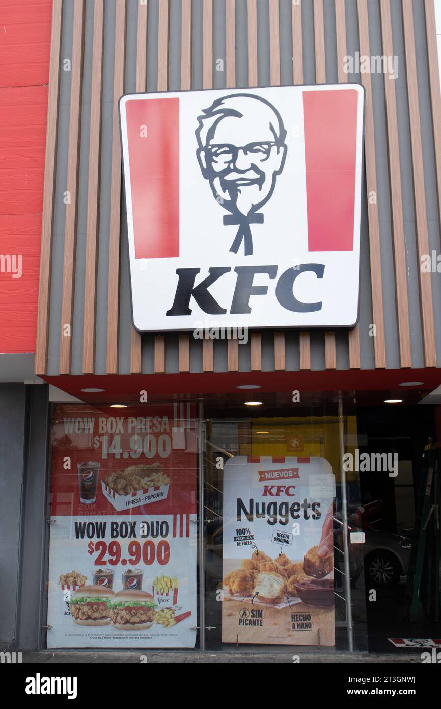 Bogota, Colombia - 23 October 2023. Facade of KFC located at the 85 ...