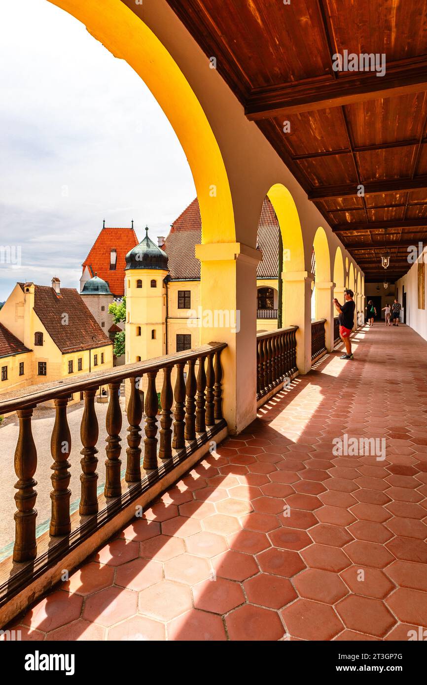 Landshut, Germany - July 24, 2023: Panoramic view of courtyard of ...