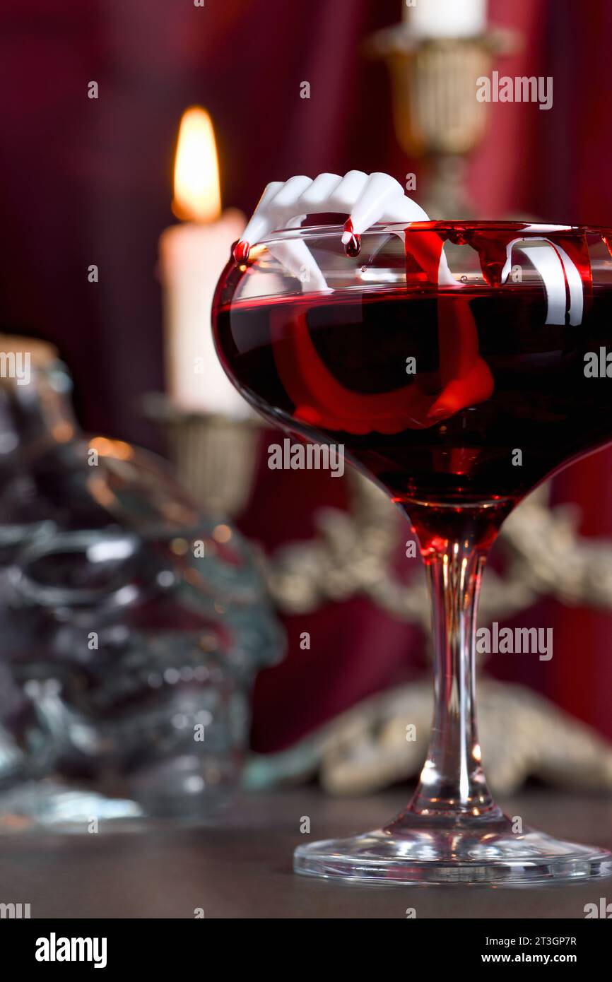 Cursed Immortal Vampire Kiss Rum Cocktail. The blood red cocktail is ...