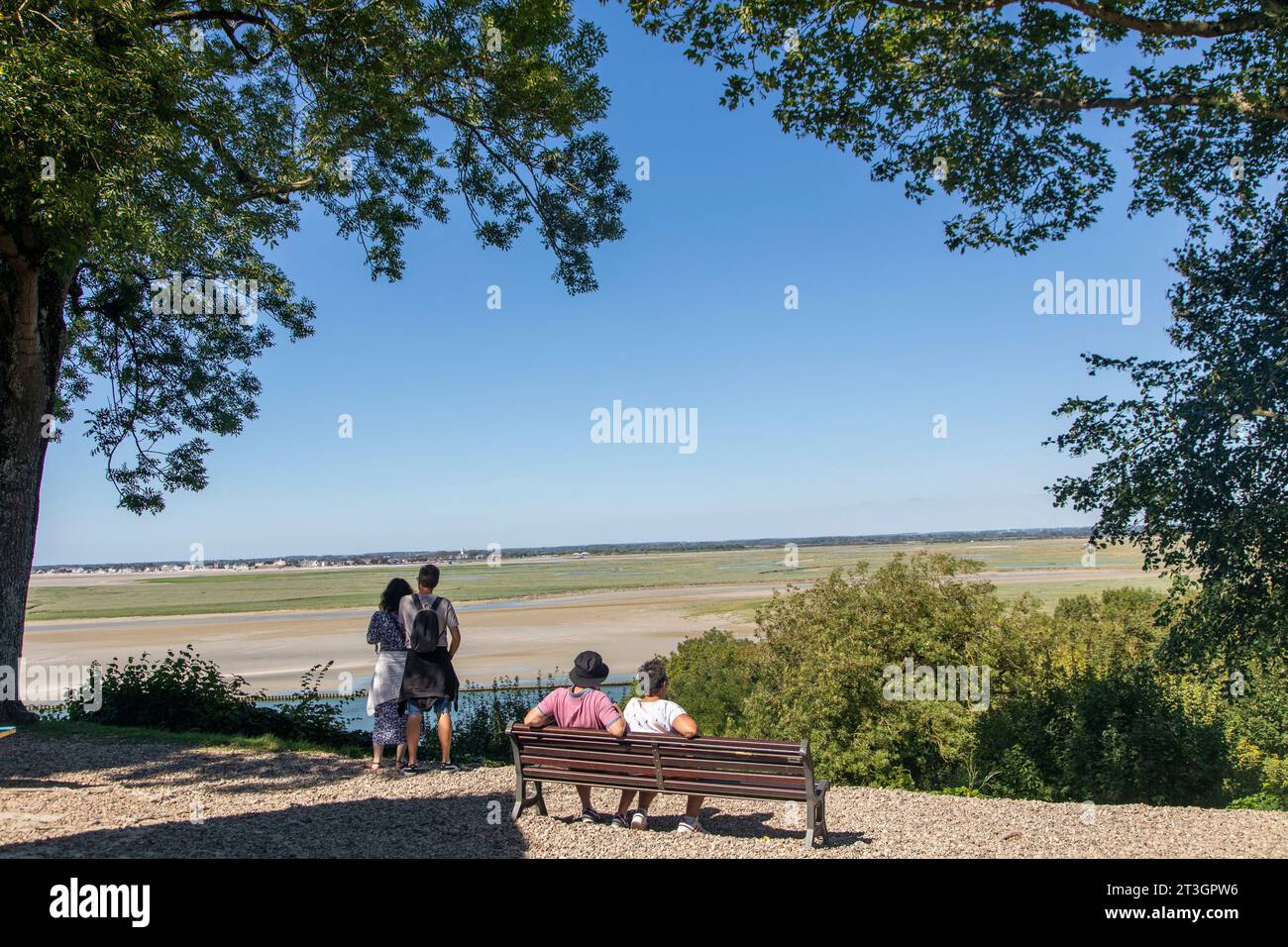 France, Somme, Baie de Somme, Saint Valery sur Somme, overlooking the ...
