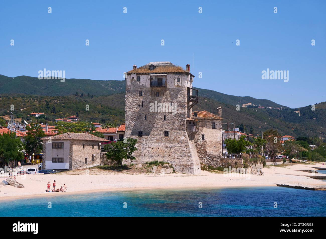 Greece, Chalkidiki, Stagira Akanthos, Ouranoupoli, cruise around Mount ...