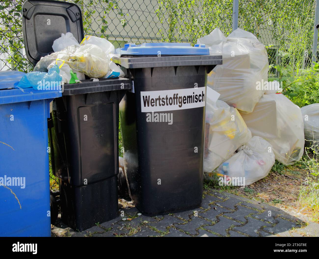 Waste Garbage Can For Recyclable Mixture Stock Photo - Alamy