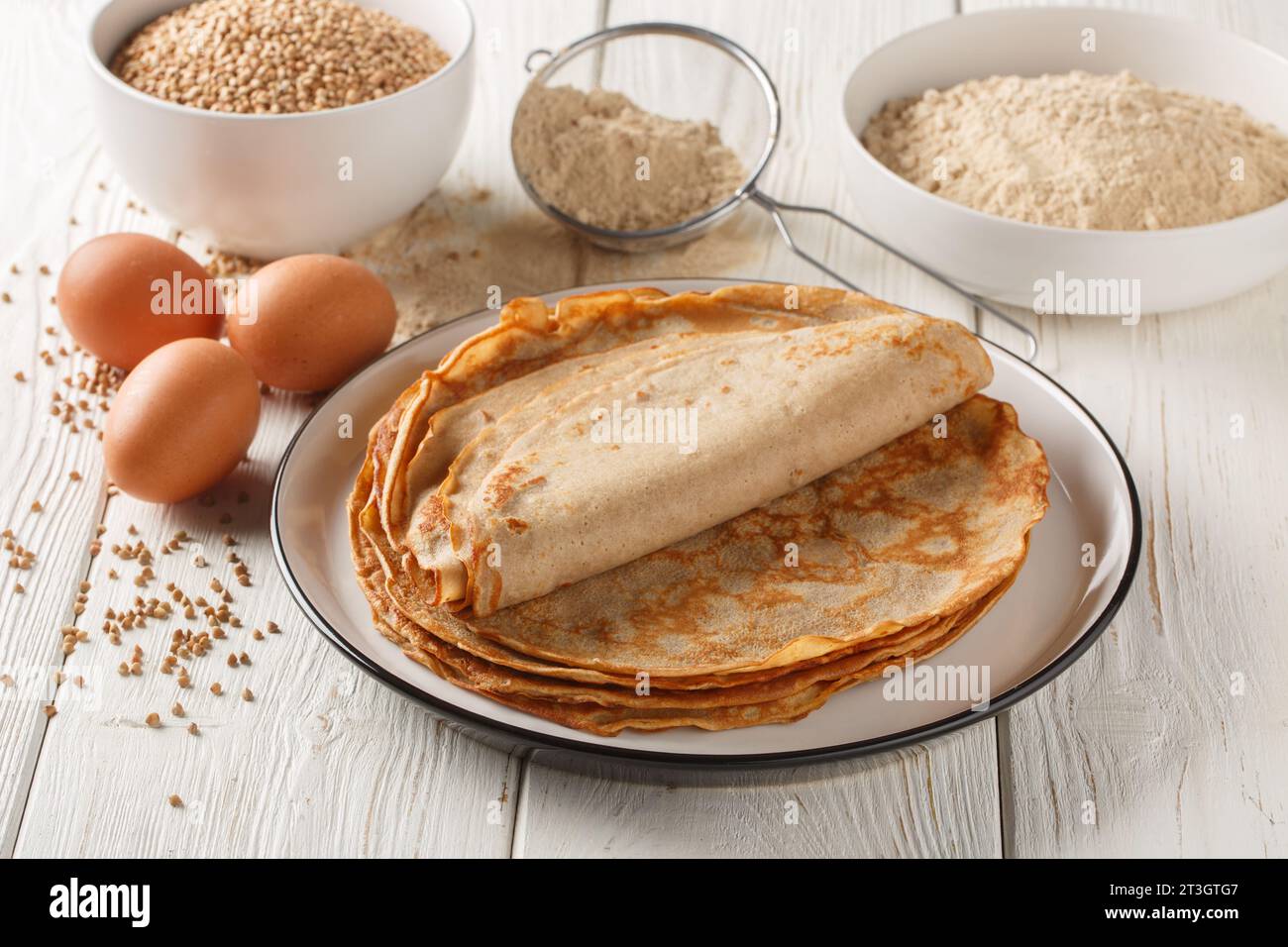French buckwheat galettes pancakes hi-res stock photography and images ...