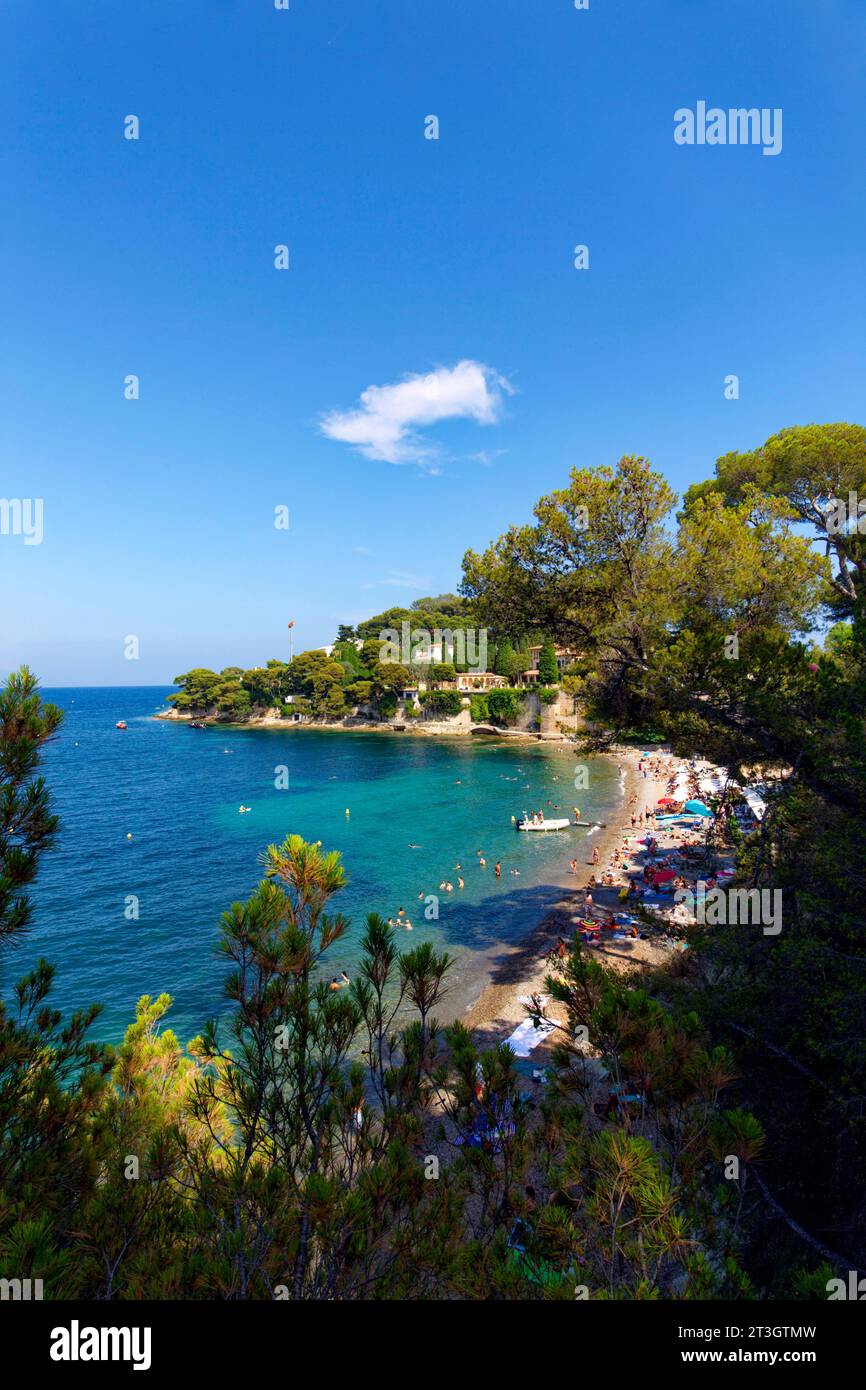 France, Alpes Maritimes, Saint Jean Cap Ferrat, Paloma beach Stock ...