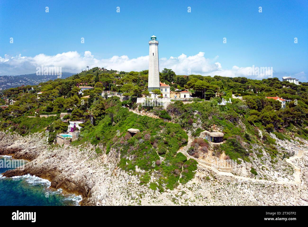 France, Alpes Maritimes, Rade de Villefranche sur Mer, Saint Jean Cap ...