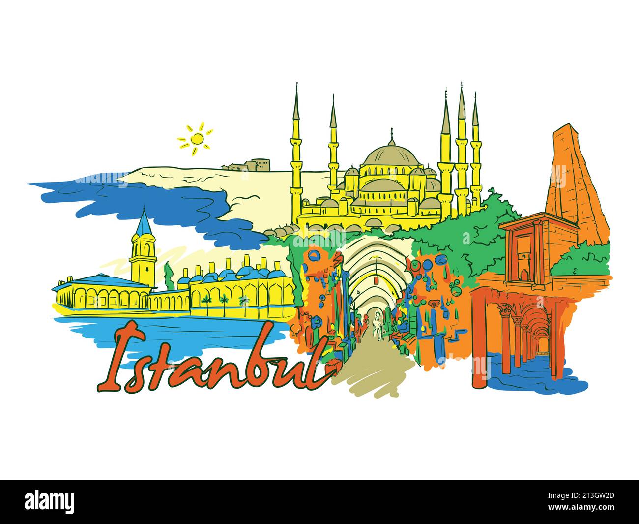 Istanbul building construction Stock Vector Images - Alamy
