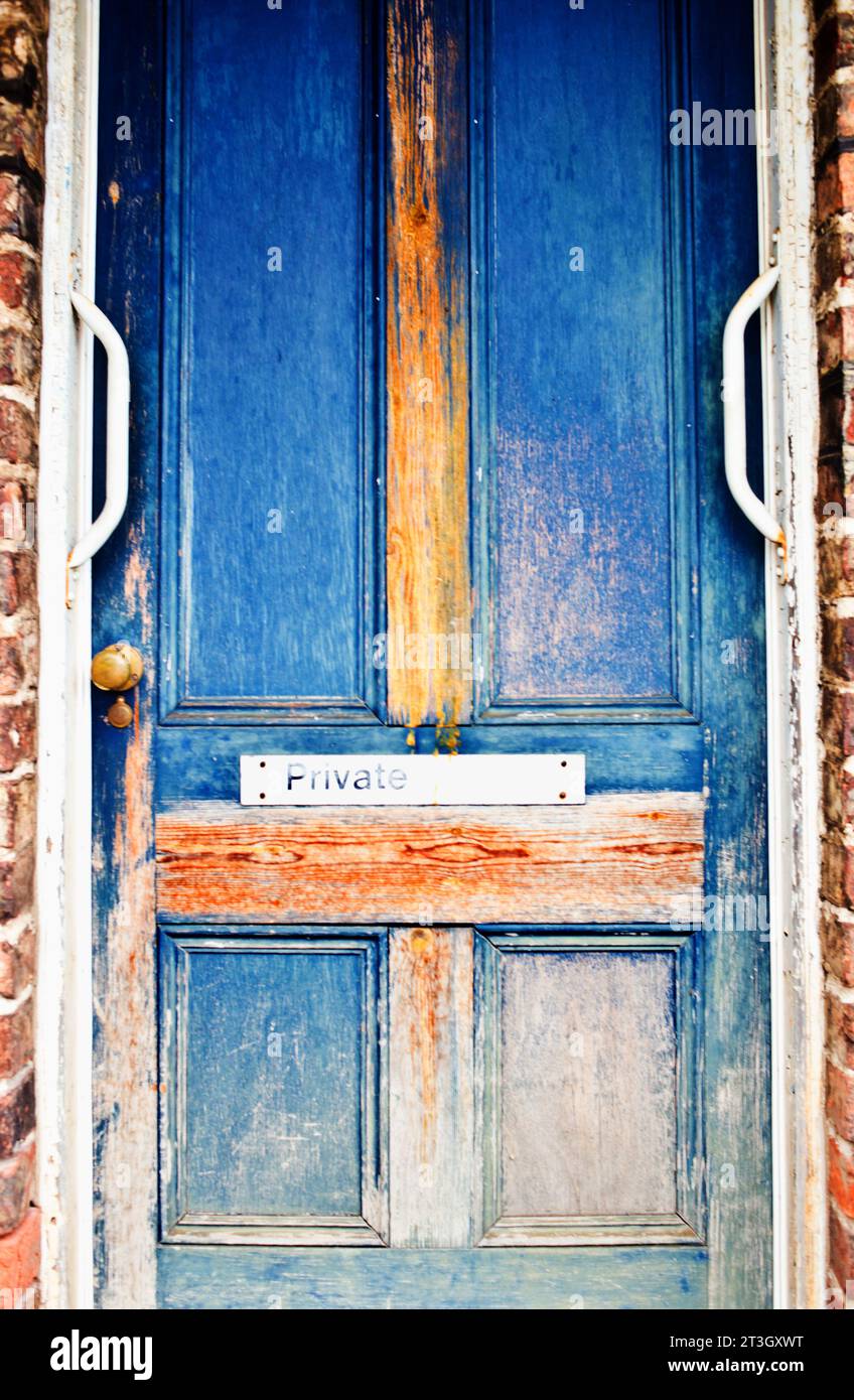 Faded blue wooden door Stock Photo - Alamy