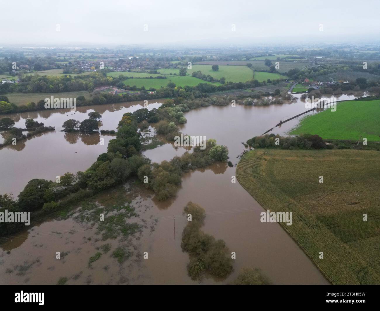 Floodwater around river severn hi-res stock photography and images - Alamy