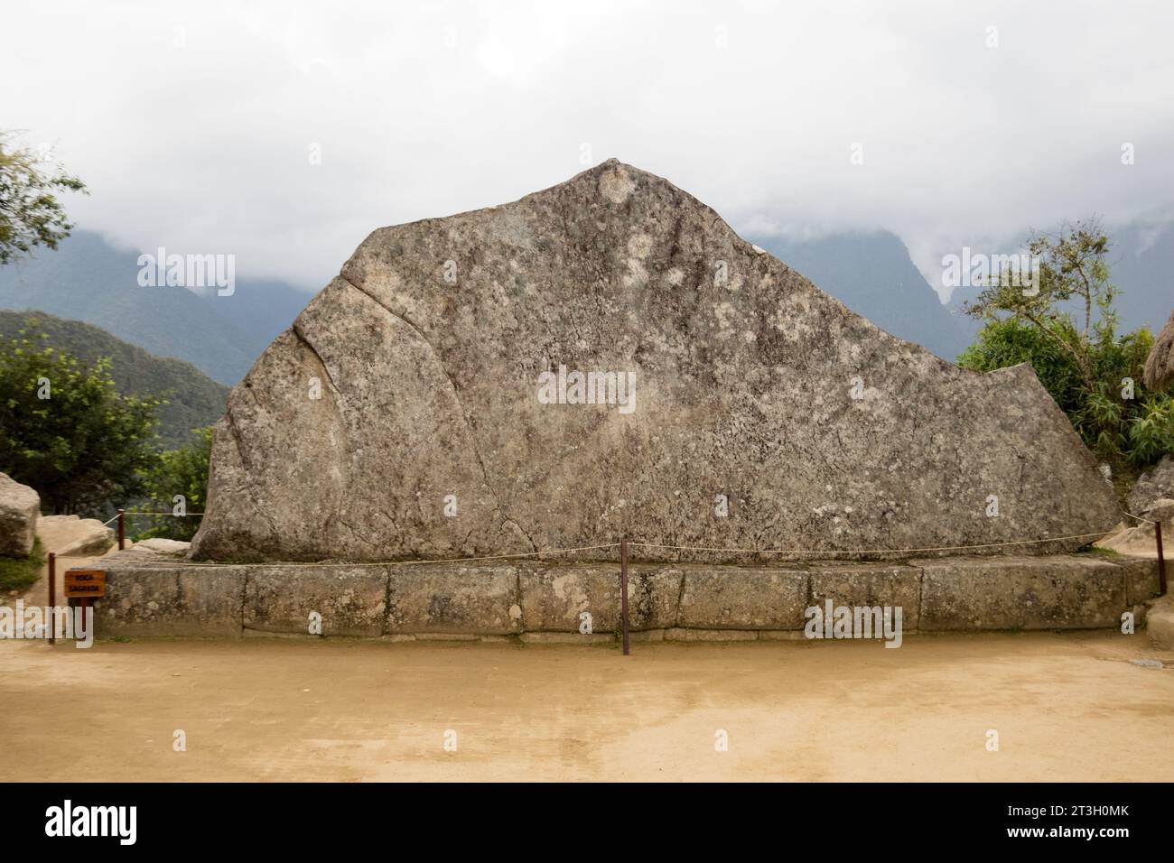 The sacred rock at Machu Picchu Stock Photo - Alamy