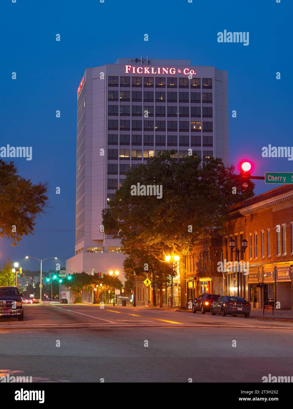 Fickling building looking down 2nd street Stock Photo - Alamy