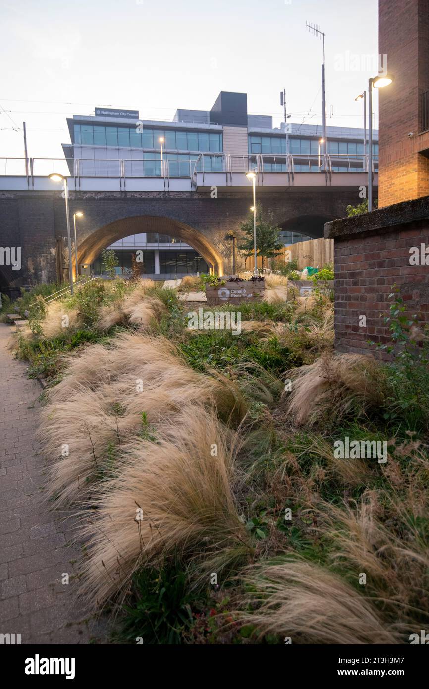 Canalside in Nottingham City, Nottinghamshire England UK Stock Photo ...