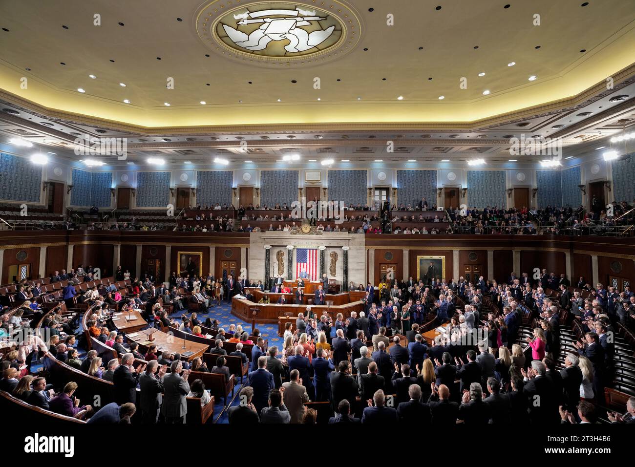 Republican stand as Rep. Elise Stefanik, R-N.Y., nominates Rep. Mike ...