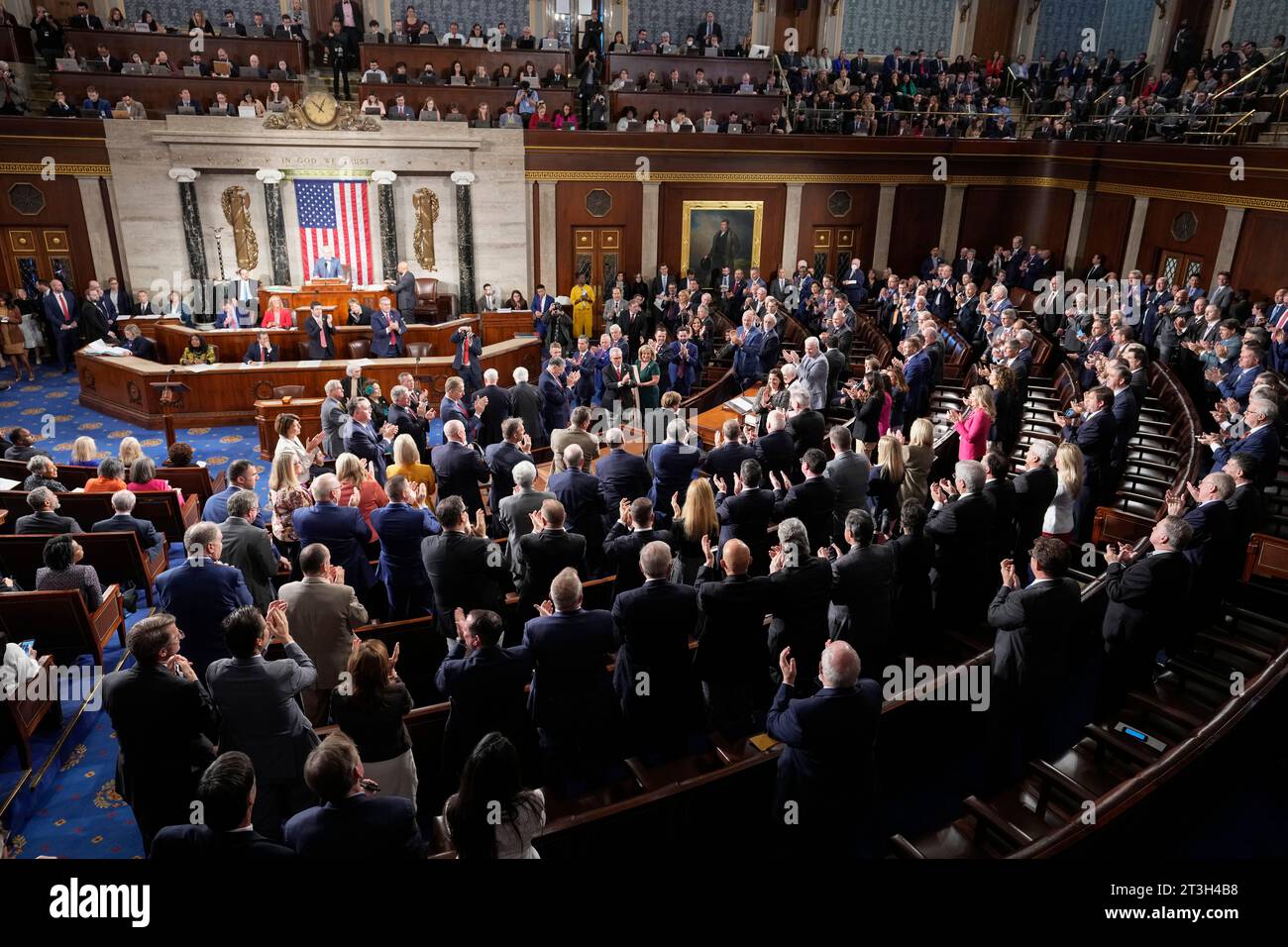Republican stand as Rep. Elise Stefanik, R-N.Y., nominates Rep. Mike ...